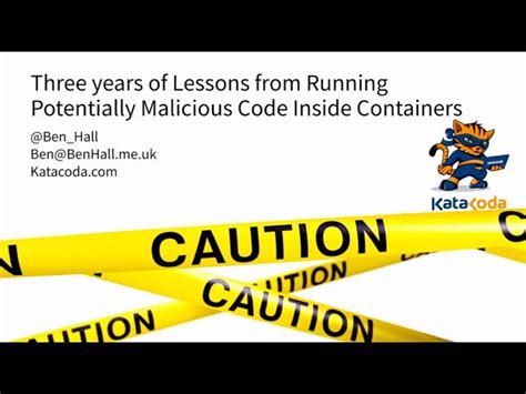 Ndc Conferences Talk Three Years Of Lessons From Running Potentially Malicious Code Inside