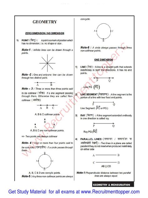 Ssc Geometry Mesuration Notes Pdf Download Pdf