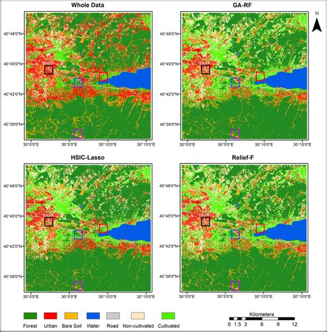 Thematic Maps Produced With The Whole Dataset And Datasets Constructed Download Scientific