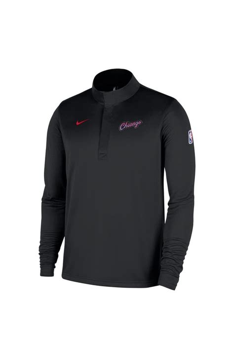 Nike Mens Nike Black Chicago Bulls 2025 26 City Edition Remix Authentic Coaches Dri Fit Half