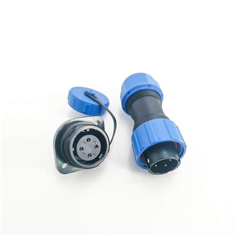 Sp17 Series 4 Pin Female Plug And Male Socket 2 Hole Flange Panel Mount