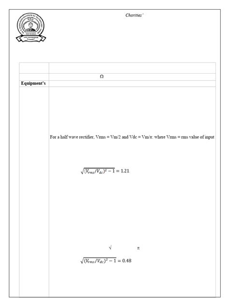 Experiment 4 Diode As Rectifier Pdf Rectifier Electric Power Experiment 4 Diode As Rectifier Pdf Rectifier Electric Power