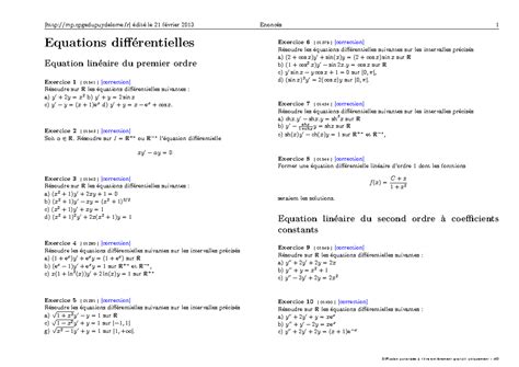 Eq Dif Exos Revision 1 030222 Mpcpgedupuydelome édité Le 21
