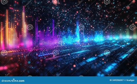 Immersive Digital Environment With Vibrant Abstract Light Patterns For