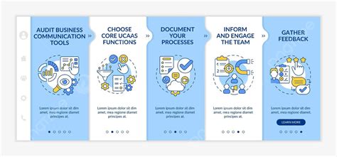 Stepbystep Guide For Transitioning To Ucaas Blue And White Onboarding Template Vector Webpage