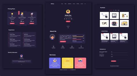 responsive personal portfolio website using html css and javascript