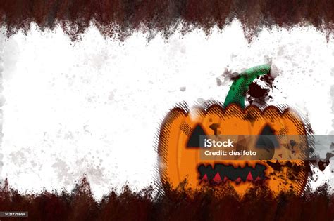 그런 지 회색 흰색 테두리 배경 녹색 줄기가있는 오렌지색 새겨진 호박 등불이있는 할로윈 테마 땅의 검은 잔디에 숨어있는 잭 오 랜턴 0명에 대한 스톡 벡터 아트 및 기타