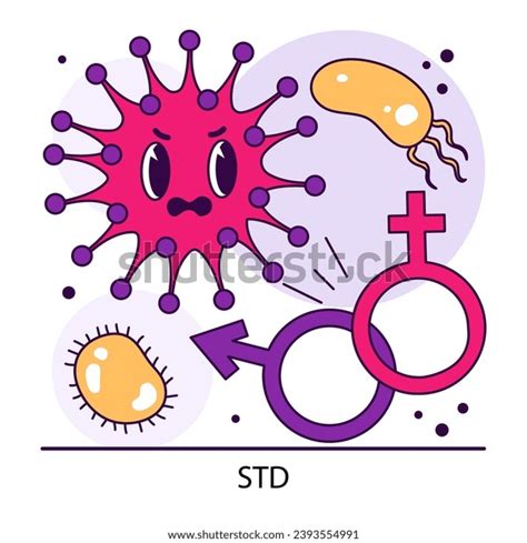 Reproductive Health Std Sexual Transmitted Diseases Stock Vector