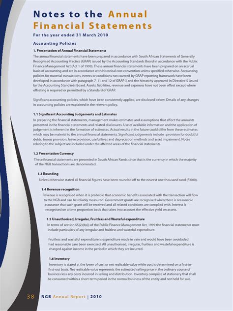 Notes To The Annual Financial Statements Pdf Fixed Asset Fair Value