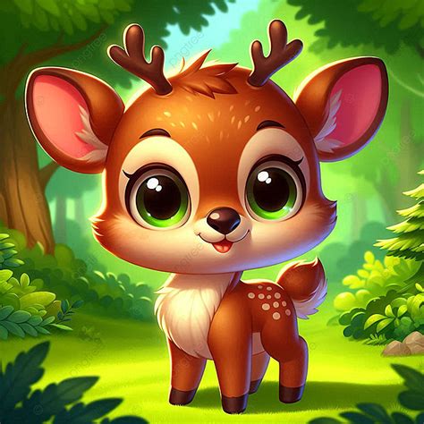 Small Gazelle In A Nice Garden Background Gazelle Watercolor Forest