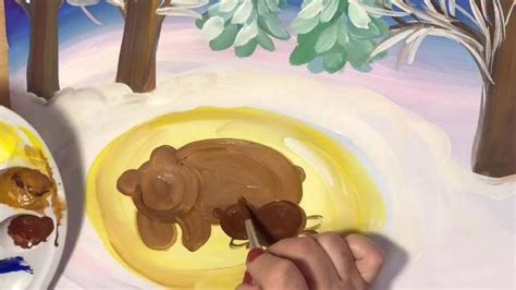 Как нарисовать медведя в берлоге Рисование для детей Медведь Занятия для детского творчества