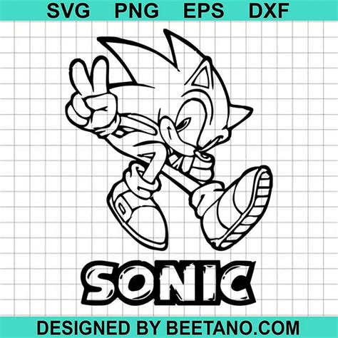 Sonic Outline Svg Free