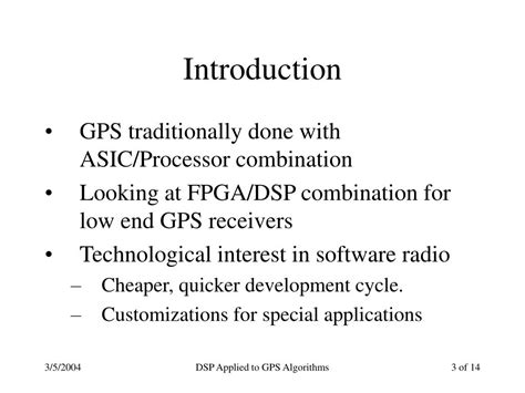 PPT DSP Applied To GPS Algorithms PowerPoint Presentation Free Download ID