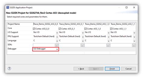 Howto Start Trace With S32 Debugger And S32 Debug Probe On S32g2xx