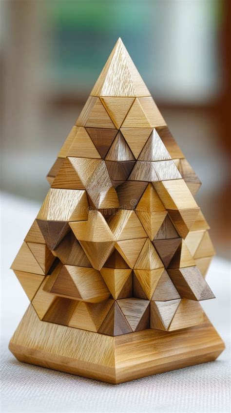 Constructed Tree Of Pythagoras Showcases Intricate Geometric Shapes And