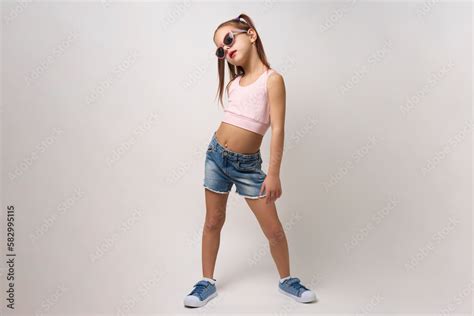 12 Year Old Girl In Stylish Shorts Fashion And Fun For Young Girls
