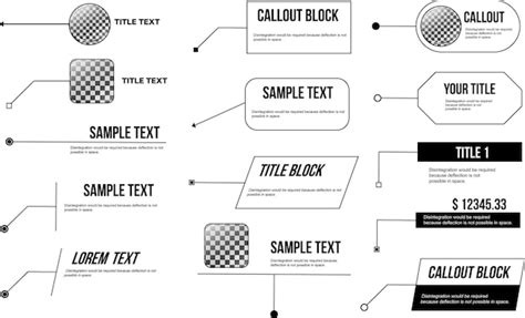 Premium Vector Callout Title Text Box Frame Infographic Callouts Popup Textbox Balloons Speech