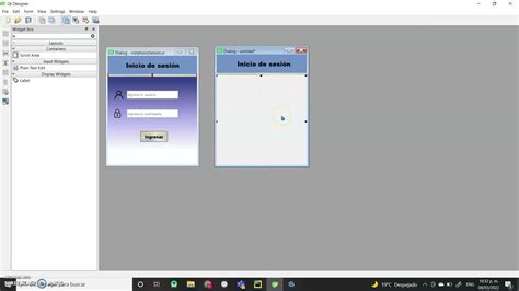 Inicio De Sesión En Qtdesigner Login Pyqt5 Youtube