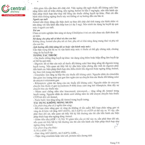 Thuốc Amnol 10mg Cilnidipine điều Trị Tăng Huyết áp Nguyên Phát