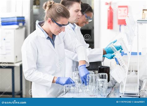 Female Lab Technician With Safety Goggles Stock Photo Image Of Career Attractive 119791242