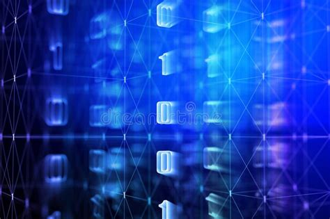 Blue Binary Code Backdrop Stock Illustration Illustration Of Digital