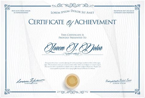 인증서 또는 졸업장 복고풍 템플릿 벡터 일러스트 레이 션 프리미엄 벡터