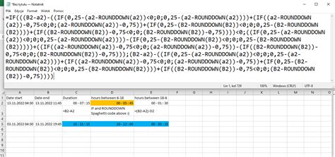 counting time within certain hours between two dates r excel