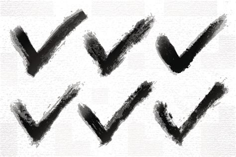 Check Mark Ink Sketch On Watercolor Paper Stock Illustration Download Image Now Pencil