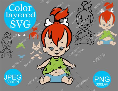 Pebbles Flintstone The Flintstones Svg Digital File Clipart Svg Ai