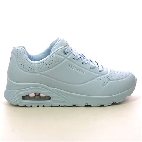 Skechers Uno Stand Air Ltdn Light Blue Womens Trainers 73690