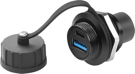 Qianrenon Usb3 0 And Usb C 3 1 Threaded Fixed Waterproof Connector Coupler Usb3 0 Usb