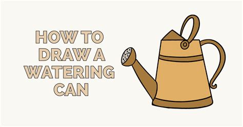How To Draw A Watering Can Really Easy Drawing Tutorial