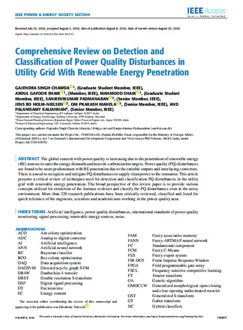 Pdf Comprehensive Review On Detection And Classification Of Power Quality Disturbances In