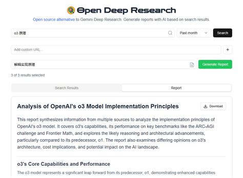 Open Deep Research Generating Ai Research Reports Based On Web Search