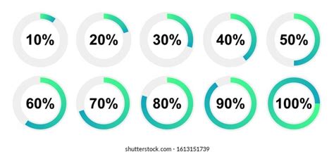 Vector Indicator Loading Set Color Circular Stock Vector Royalty Free