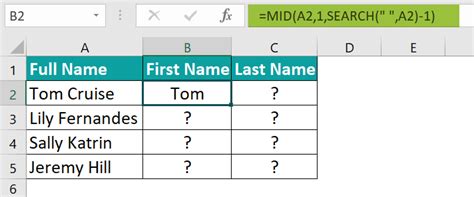 Mid Excel Function Formula Examples How To Use