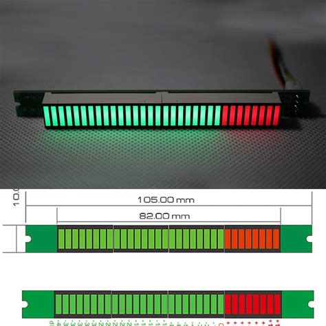 모노 32 음악 레벨 표시기 Led 스펙트럼 Vu 미터 앰프 램프 빛 속도 조정 Diy 키트 Pc Mp3 앰프 보드용반도체