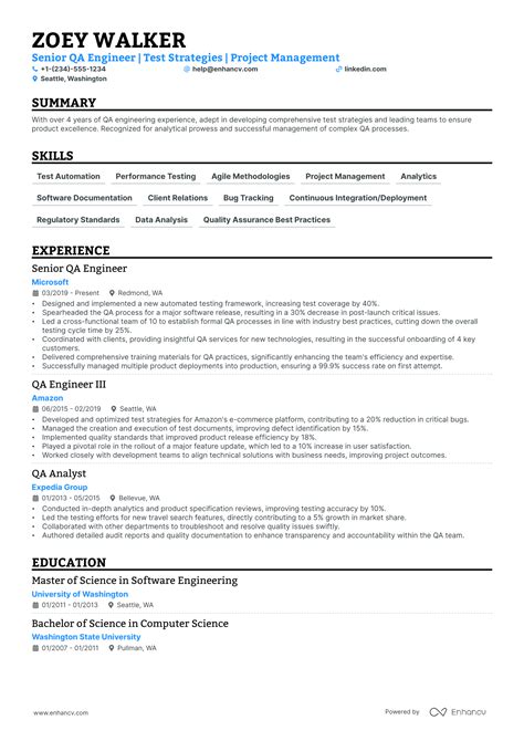QA Manager Resume Examples Guide For