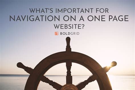 what s important for navigation on a one page website boldgrid