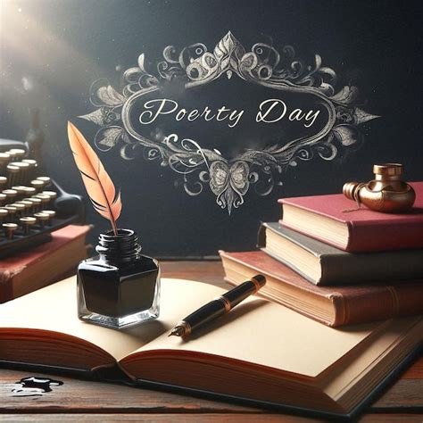 World Poetry Day Background Design Premium Ai Generated Psd