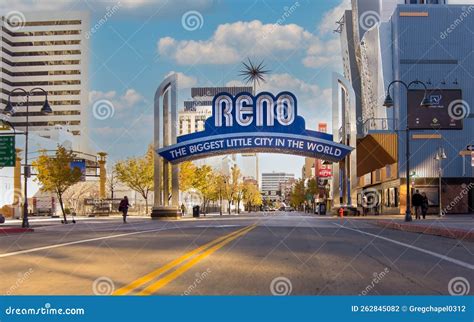 Street View On Downtown Reno Nevada Editorial Photography Image Of