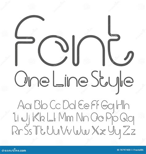 Minimalistic Alphabet Plain Sleek Sans Serif Letters Elegant Purity Font For Modern Logo Type