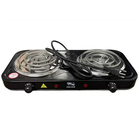 Estufa Eléctrica Portatil 2 Quemadores C 5 Temperaturas 2000 Watts 220v Deng Xun Unisex
