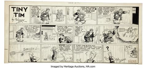 Stanley Link Tiny Tim Sunday Comic Strip Original Art Dated 3 4 45 Lot 13665 Heritage Auctions