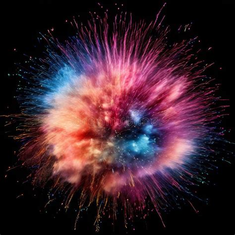 New Years Eve Fireworks Chalk Piece Exploding Into A Dazzling D Stock