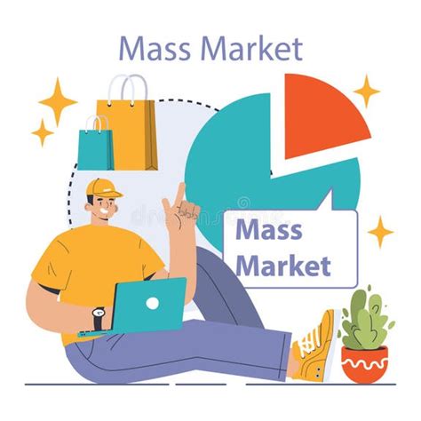 Mass Market Mass Production Economics Stock Vector Illustration Of