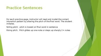 Sentence Level Intonation Pattern Practice Activities For Accent Modification
