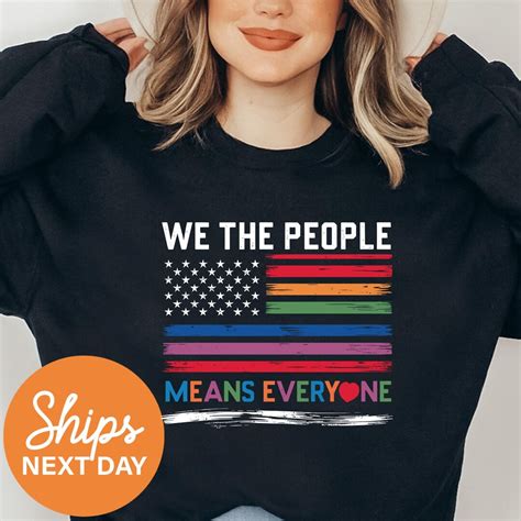 Lgbt Pride Parade Sweatshirt We The People Means Everyone Womens