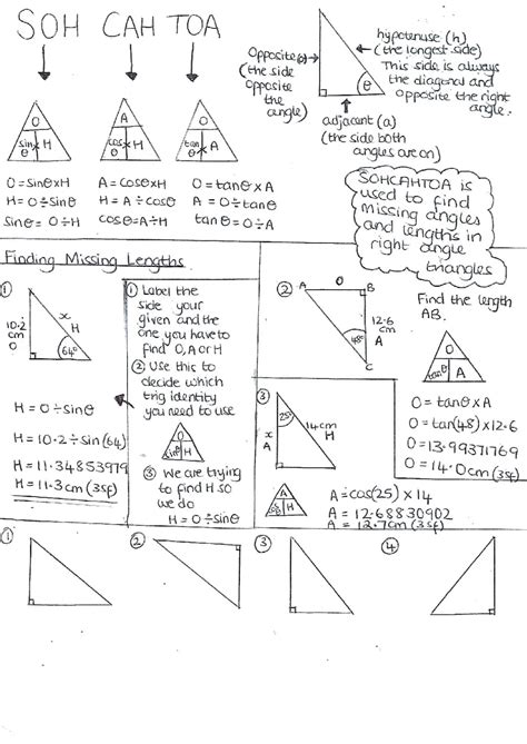 Simply Explained Easy Soh Cah Toa Right Triangle Calculator And Worksheet Fun Maths Knowunity