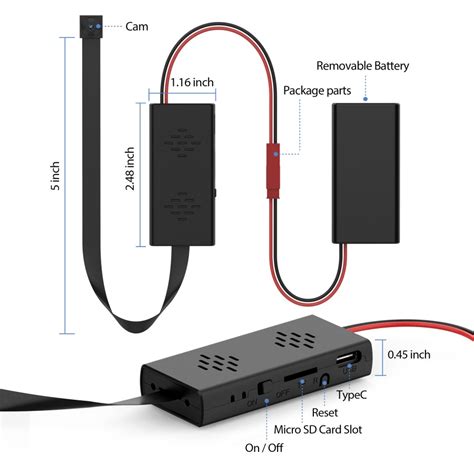 4k Tiny Pinhole Camera With Motion Detection And Remote